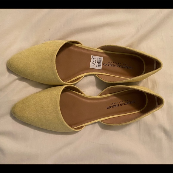 Christian Siriano | Shoes | Yellow Pointed Toe Flats | Poshmark
